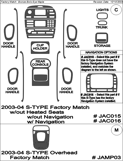 Classic Flat Trim - Available 2003-04 Jaguar S-Type Products